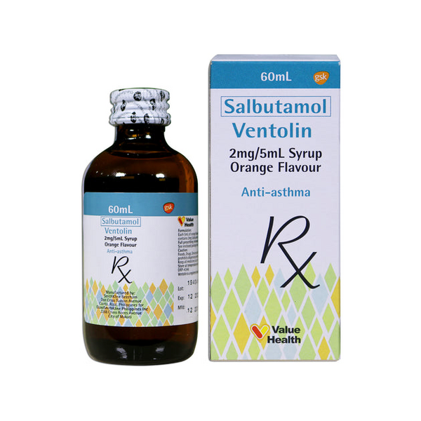VENTOLIN Salbutamol 2mg / 5mL Syrup 60mL price in the Philippines ...